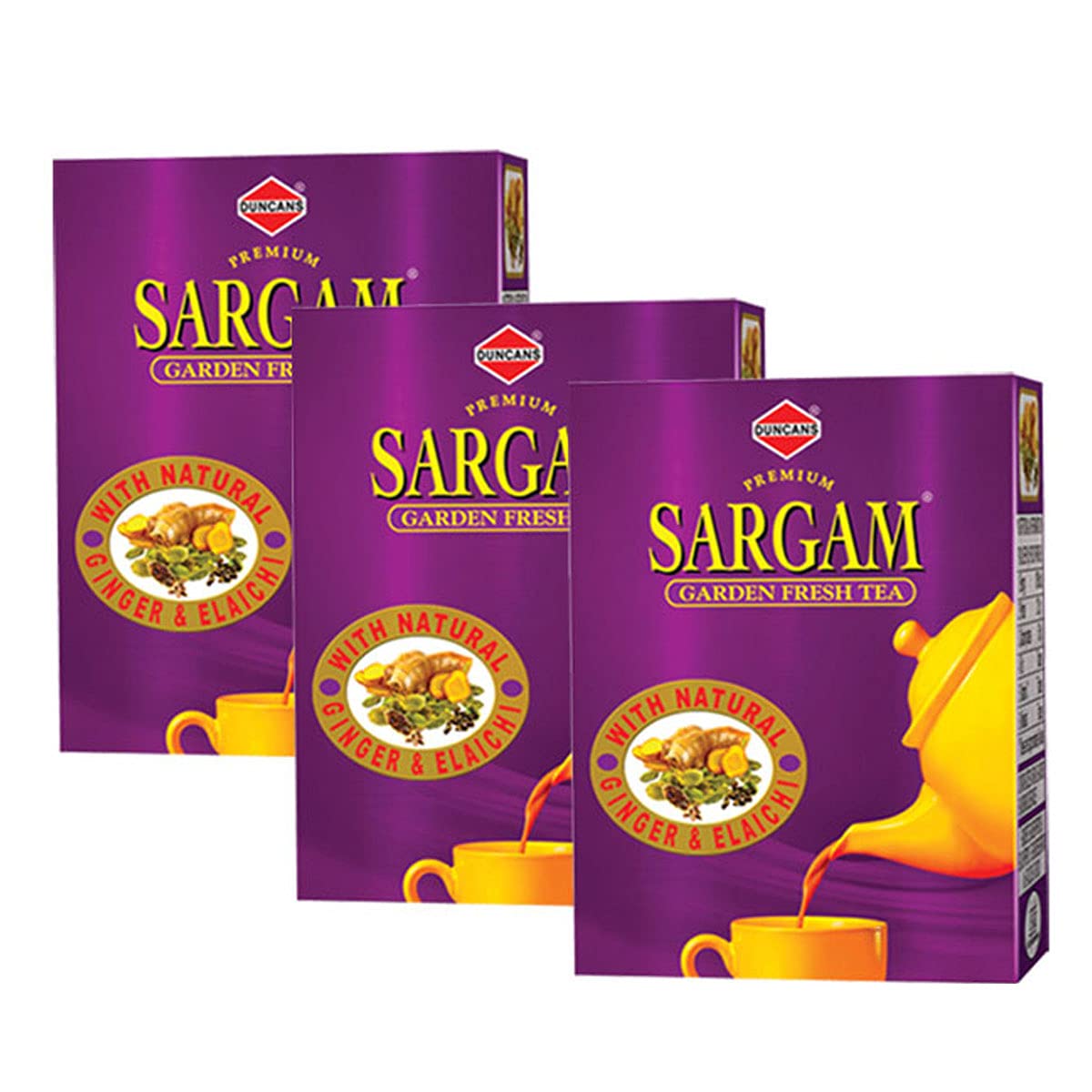 Duncans Sargam Tea with Natural Ginger & Elaichi (250g x 3 packs ...