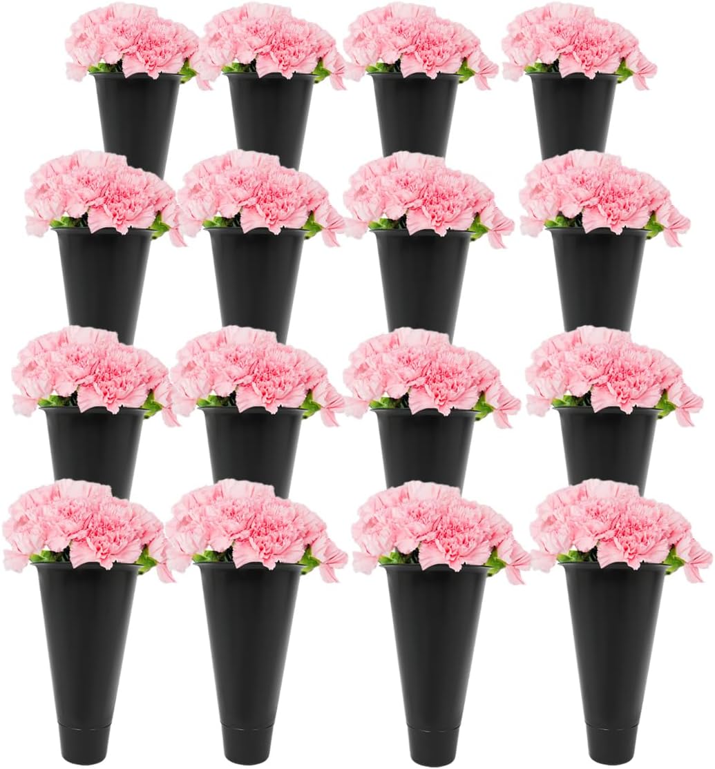 Amazon.com: 16 Pcs Plastic Flower Buckets, Black Floral Buckets for Cut ...