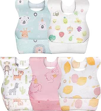 DMG TECH 50 PCS Disposable Bibs, Baby Bibs for Girls and Boys, Travel ...