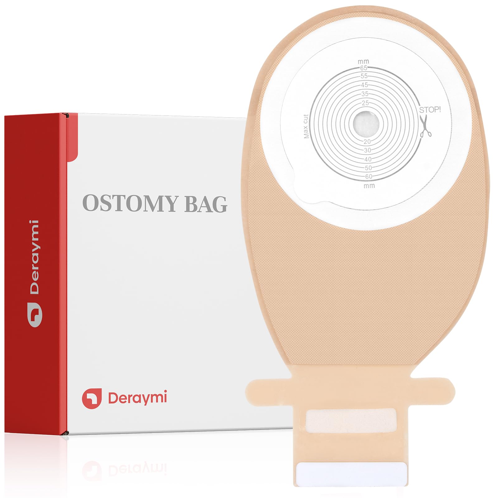 DERAYMI 20PCS Colostomy Bags Ostomy Supplies, One Piece Ostomy Bag for ...