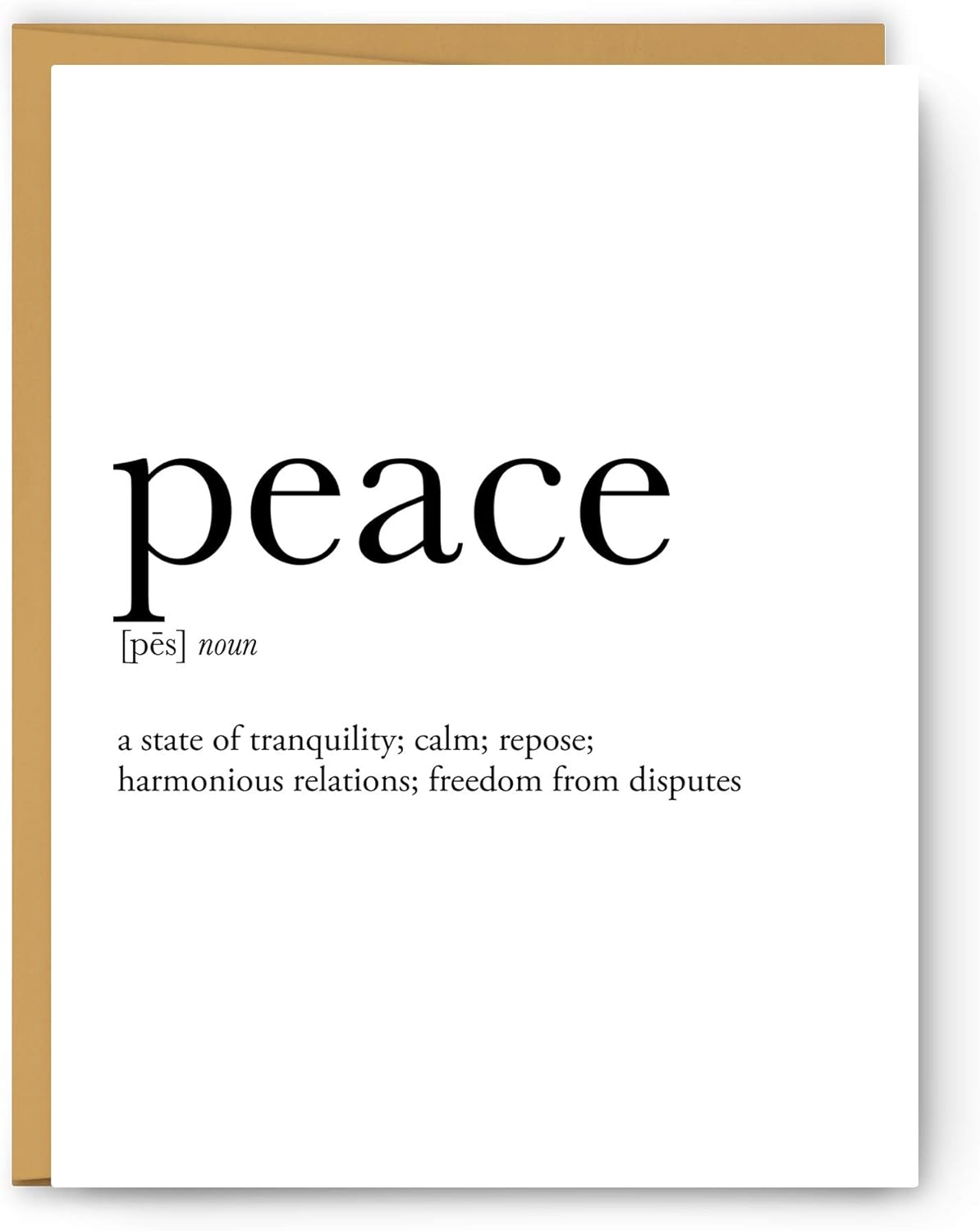 Amazon.com: Serif Design Studios Peace Definition - Unframed Art Print ...