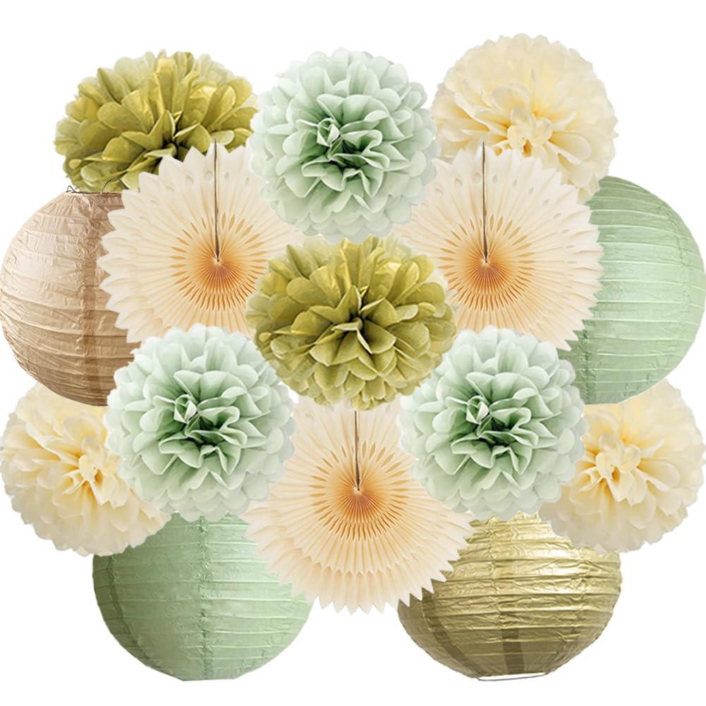 Amazon.com: Sage Green Party Decorations Baby Shower Decorations Sage ...