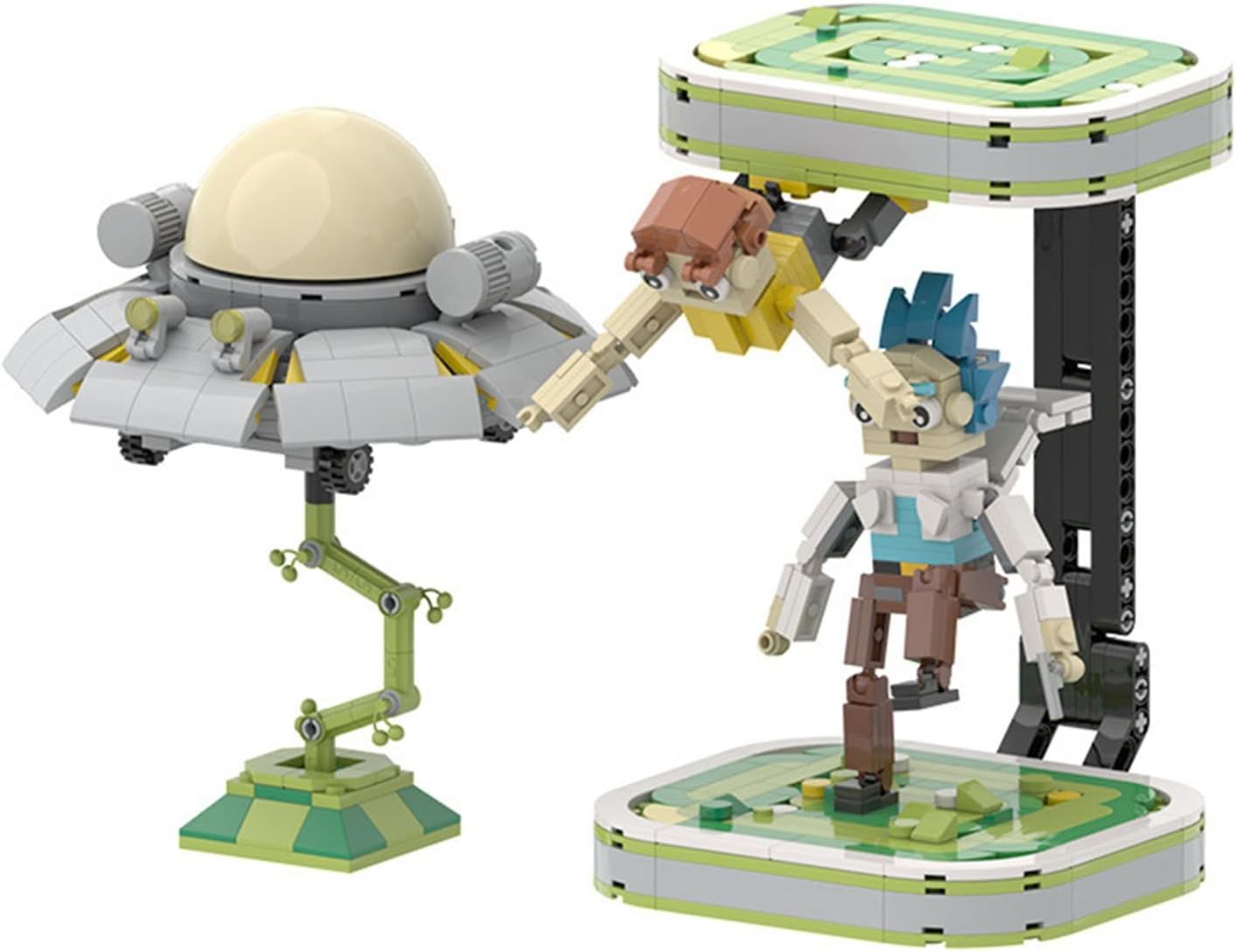 Technik Building Blocks Set 879Pcs MOC Rick and Morty Nano Micro ...