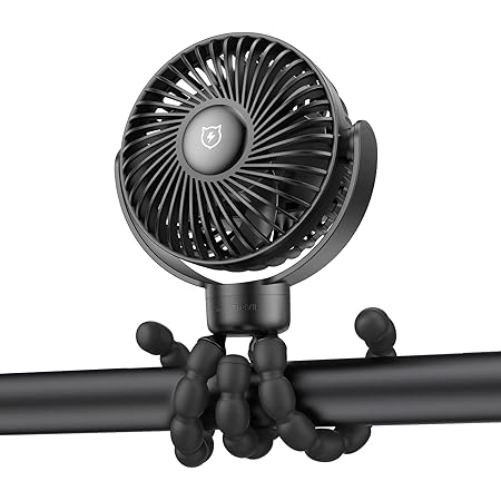 Amazon.com: GRANDFAST Baby Stroller Fan - 5000mAh Battery operated Clip ...