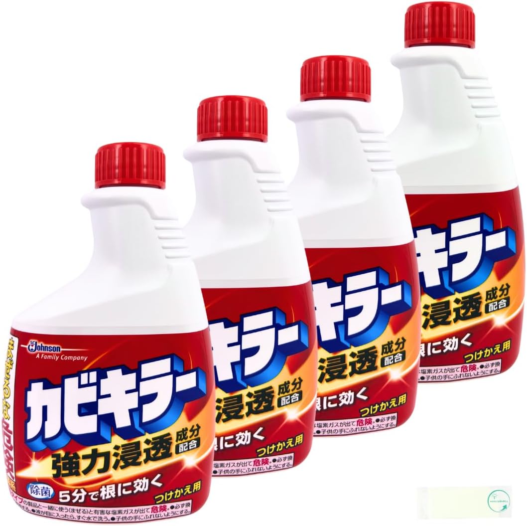 Amazon.co.jp: カビキラー 詰替え 400g×4本 カビ取り お風呂用洗剤 詰め替え カビ除去スプレー 大容量セット ...