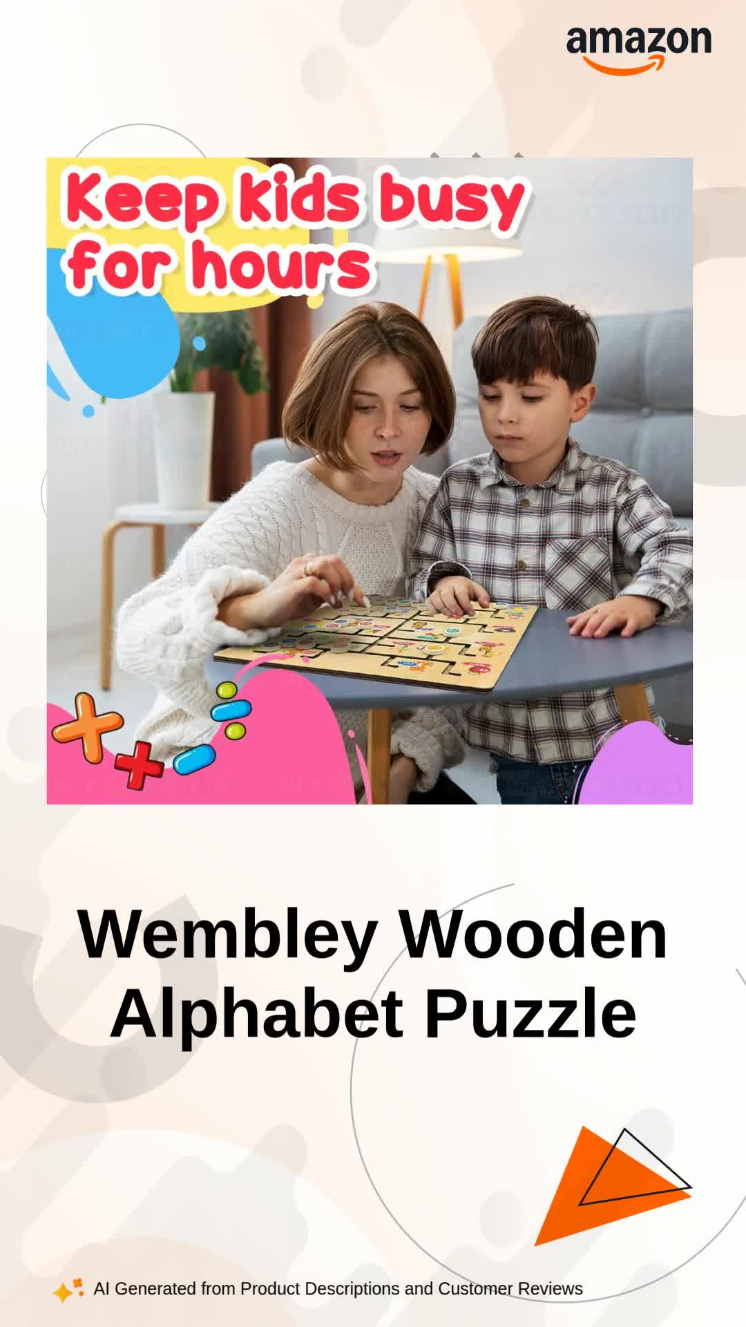 Watch Wembley Wooden Alphabet Puzzle on Amazon Live
