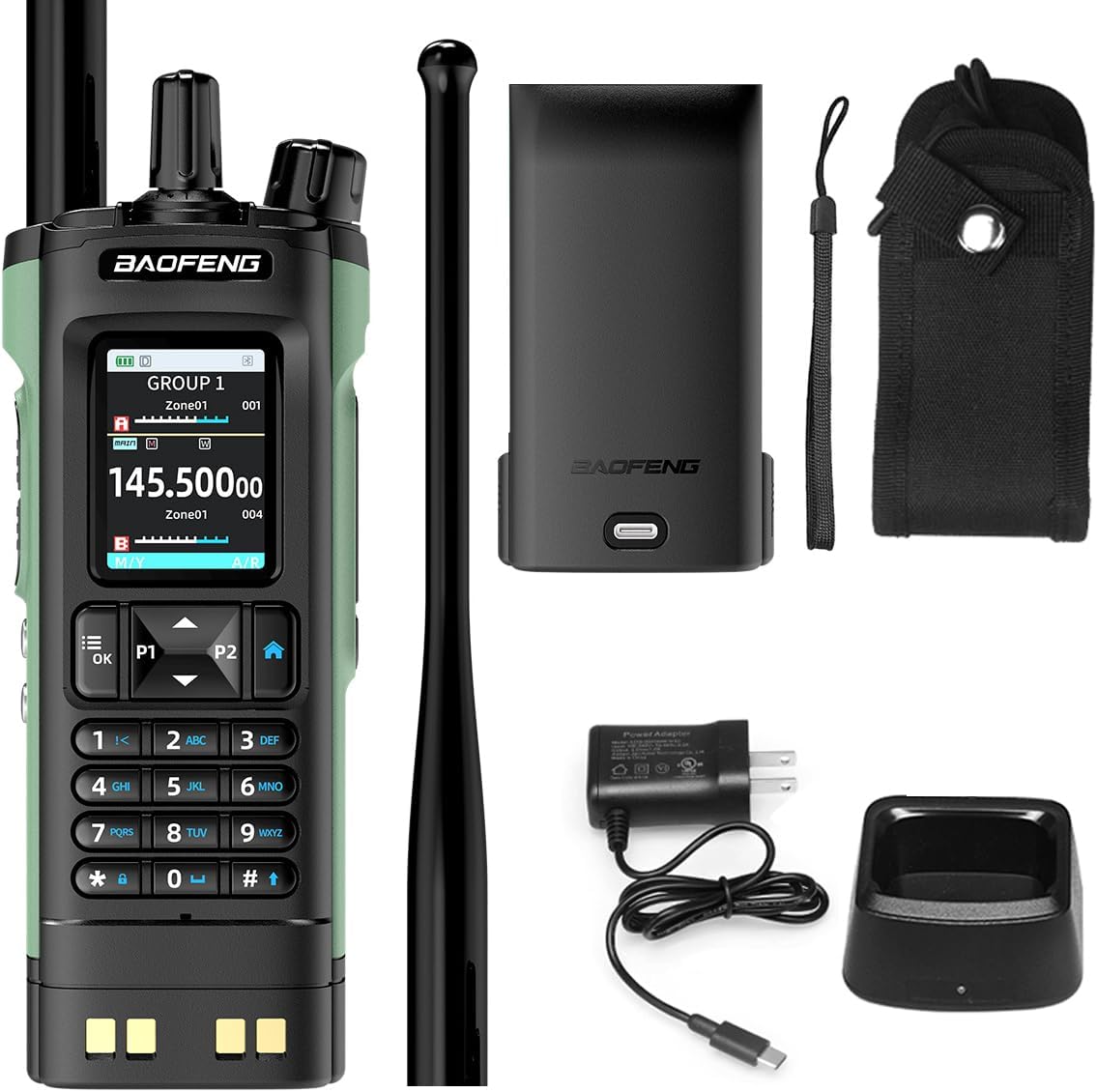 Amazon.com: BAOFENG DM32 DM-32UV 10W Digital Mobile Radio Dual-Mode DMR Walkie Talkie GPS APRS U ...