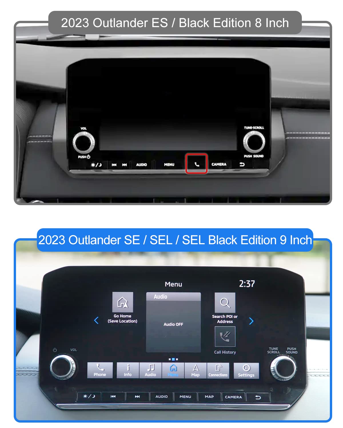 Car Infotainment Screen Film SXCY Screen Protector For 2025 Mitsubishi ...