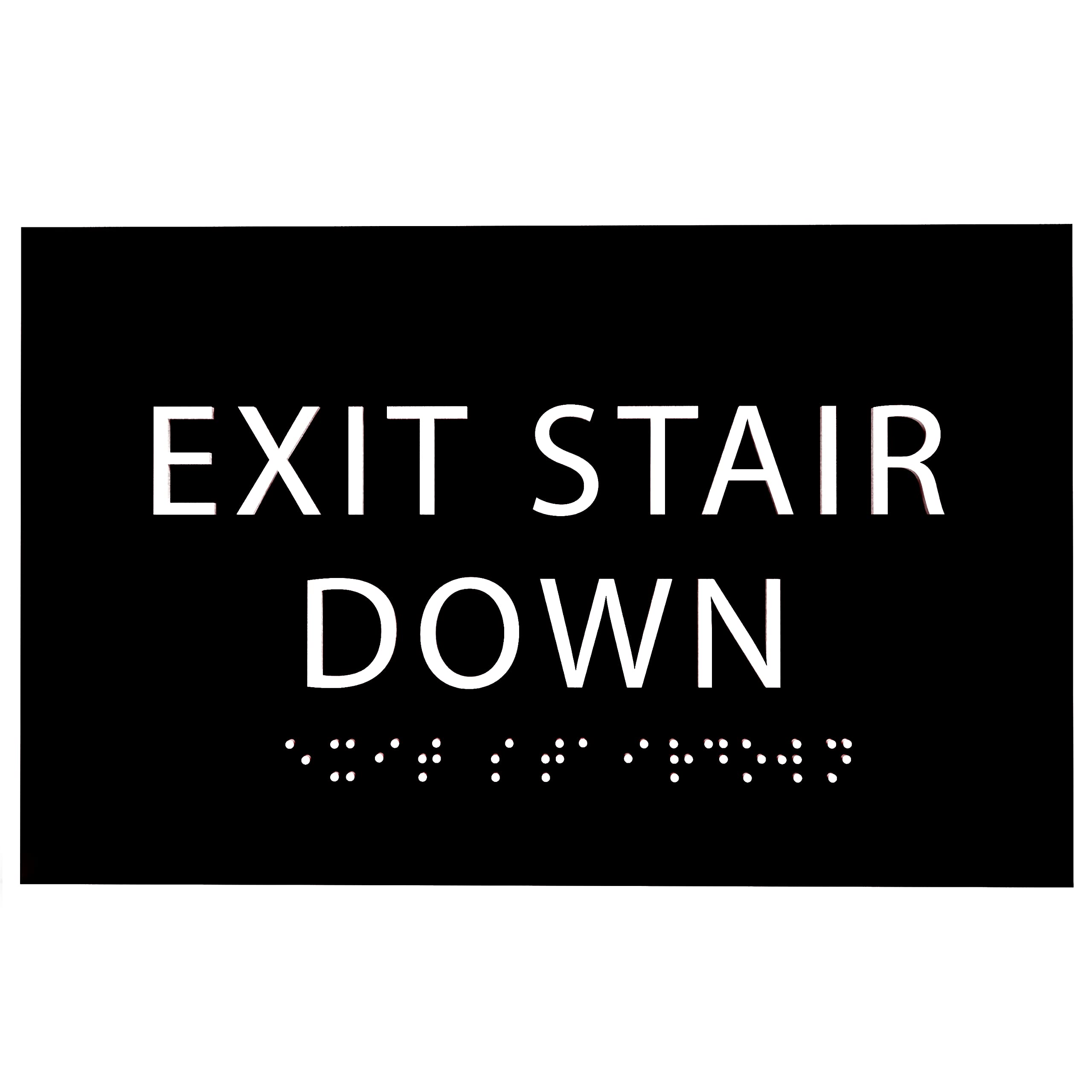 Amazon.com: Exit Stair Down Sign - ADA compliant sign. 6"x4" sign made ...