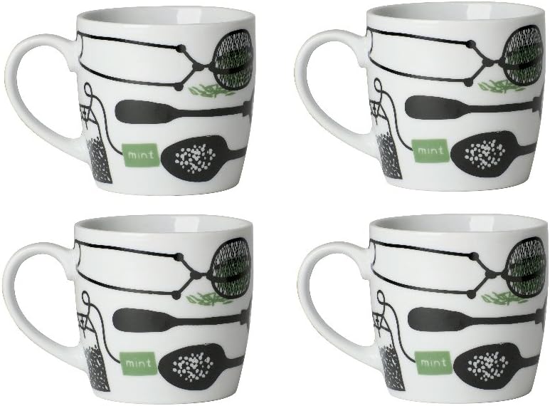 Amazon.com: Now Designs Mugs, Cup Of Tea, Set of 4 : Home & Kitchen