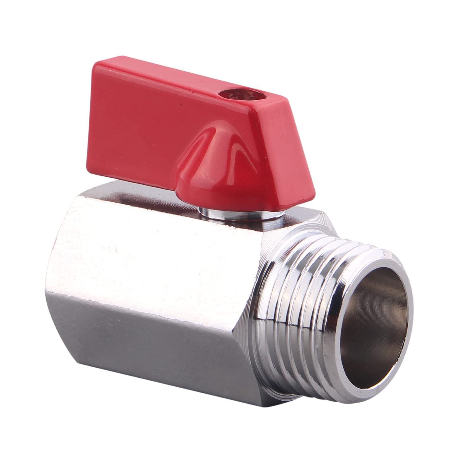 Snapklik.com : Brass Mini Ball Valve - 1/2" NPT Female X Male Thread ...