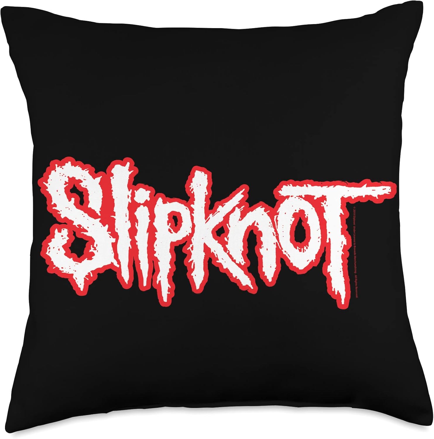 Amazon.com: Slipknot Official Outline Logo Throw Pillow, 18x18 ...