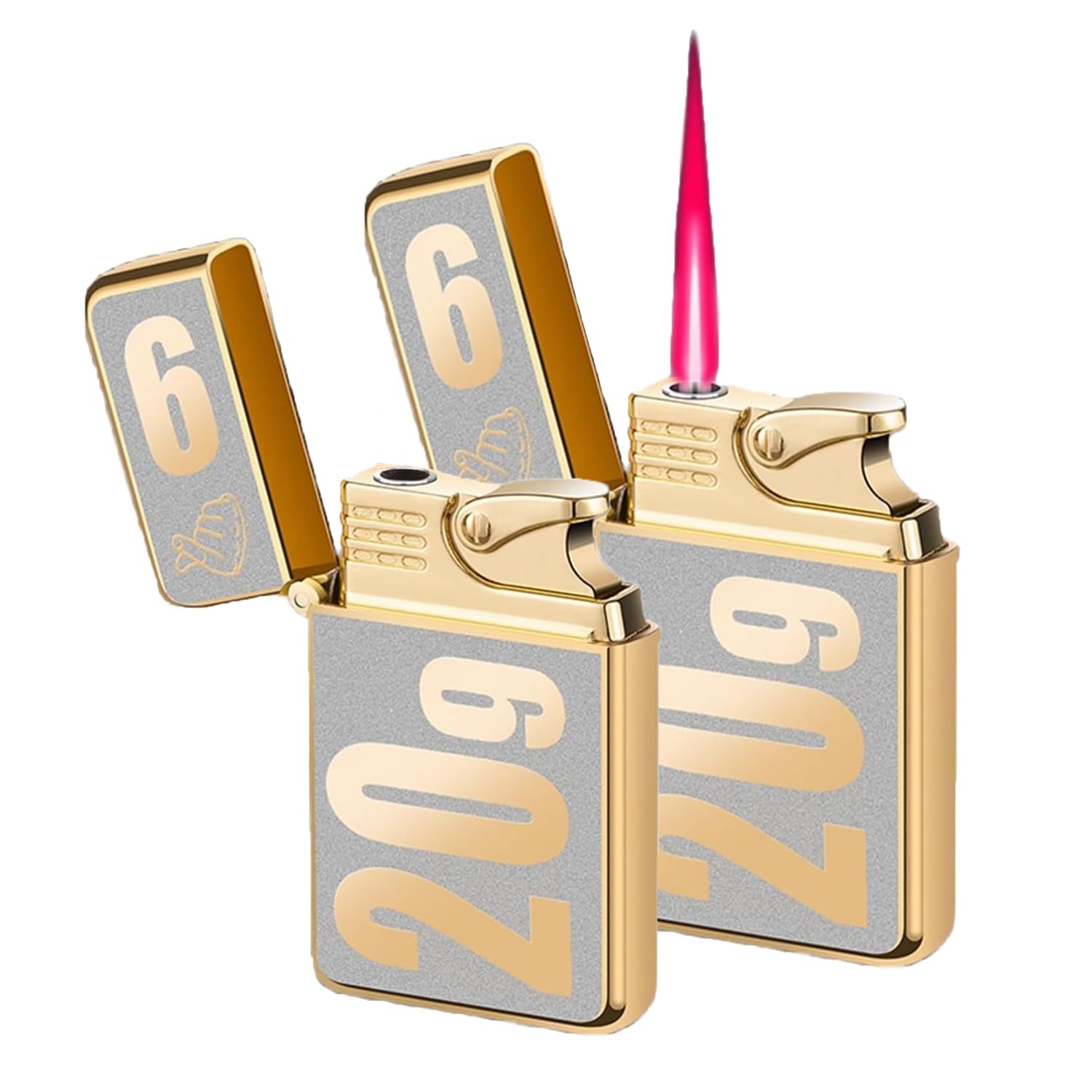 2 Pack Torch Lighter Mini Butane Lighters Single Jet Flame Lighter ...