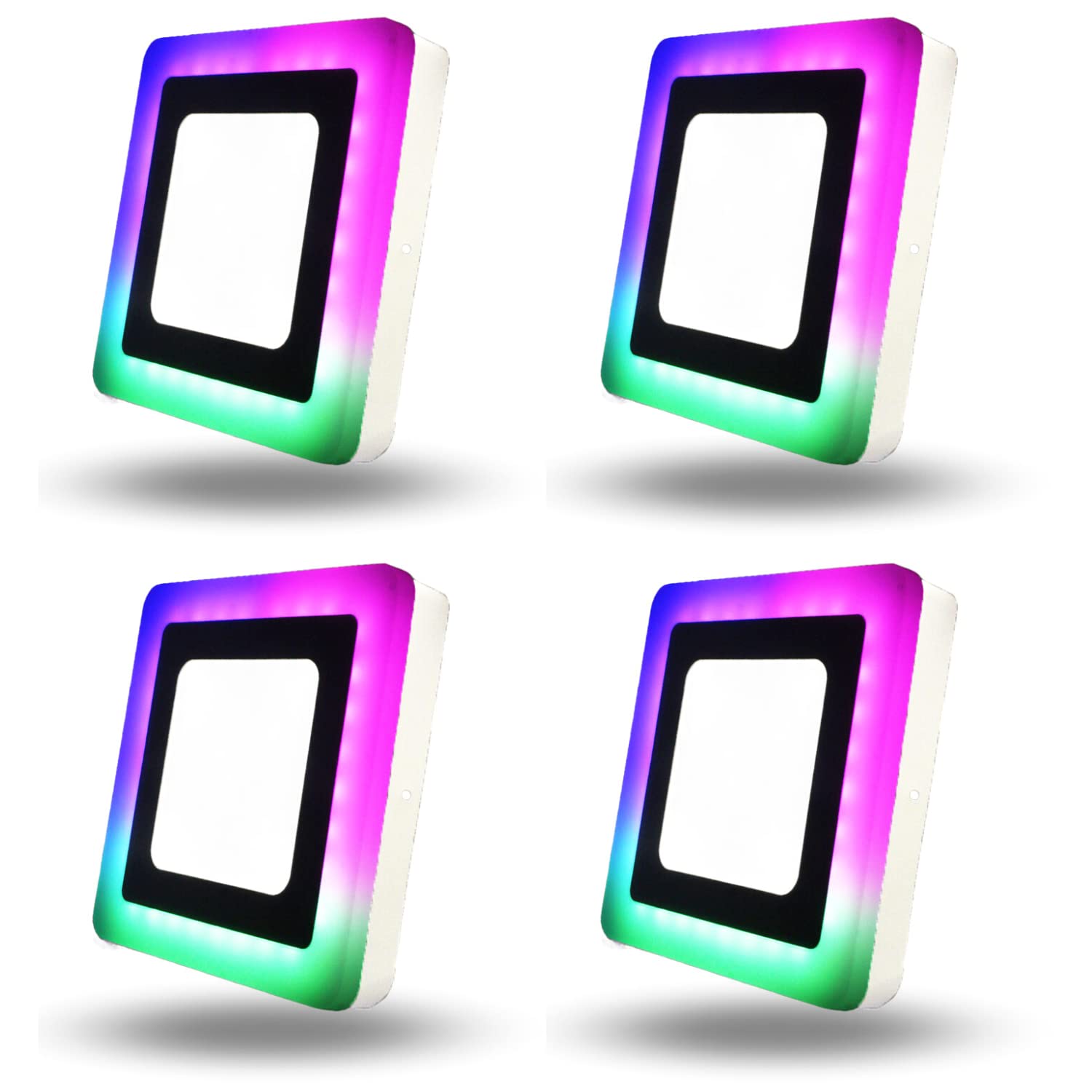 Buy DMak 16 Watt White+PGB Super Bright Double Color, Square Led ...