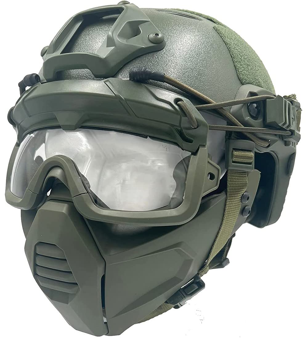 Buy Pj Type Paintball Airsoft Fast Full Face Helmet With Full Face ...