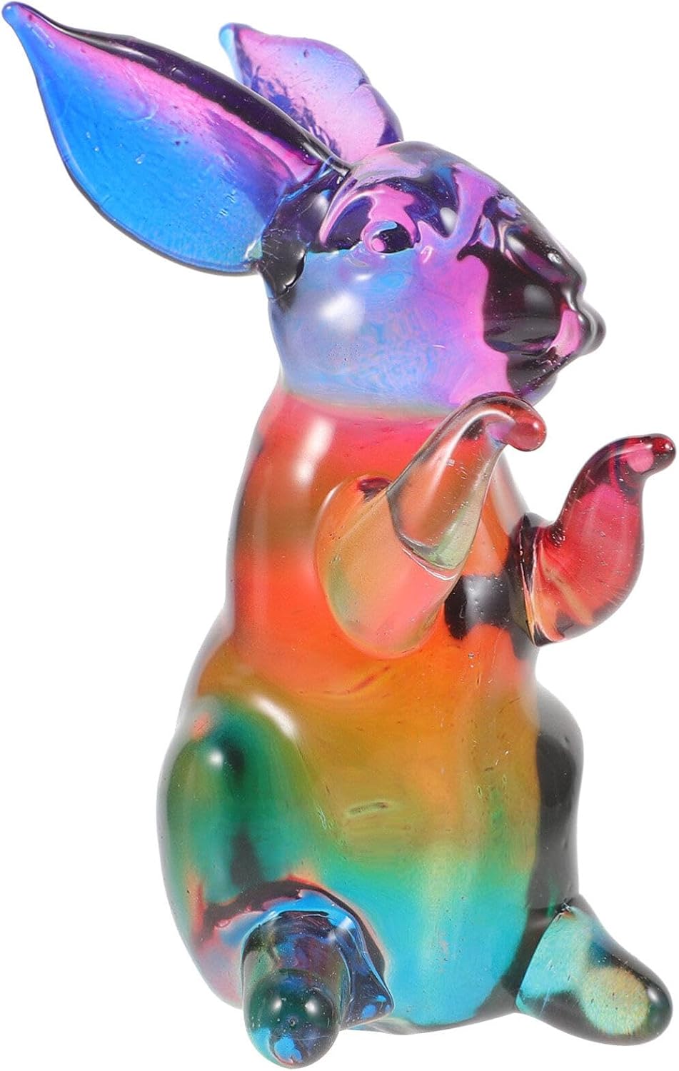 Amazon.com: Crystal Bunny Figurine Glass Rabbit Statue Spring Easter ...