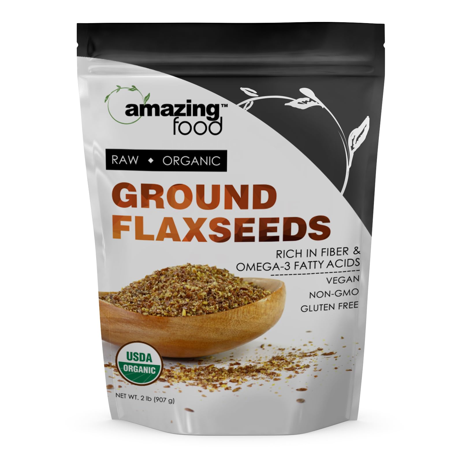 Amazon.com: Amazing Food Ground Flaxseed Powder | 2 Lbs | USDA ...