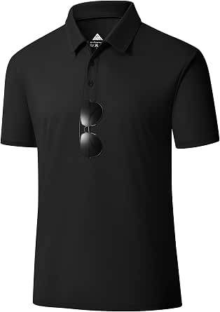 Amazon.com: ZITY Mens Polo Shirts Short Sleeve Performance Moisture ...