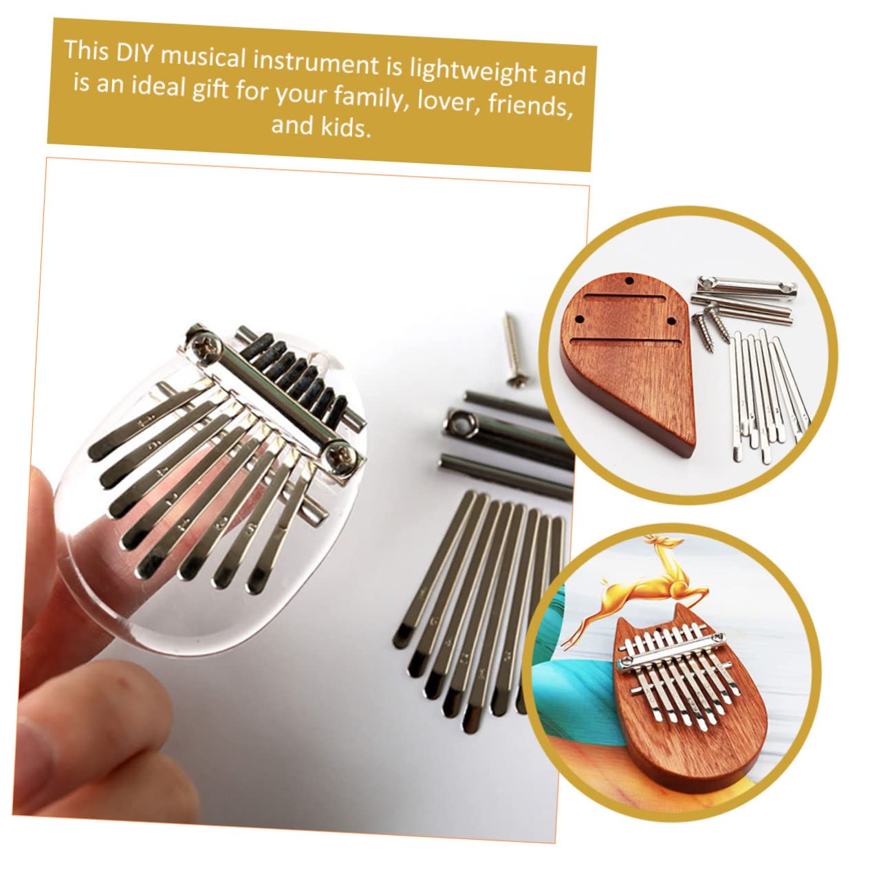 Snapklik.com : 4 Sets Thumb Piano Shrapnel Mbira Repairing Parts Thumb ...