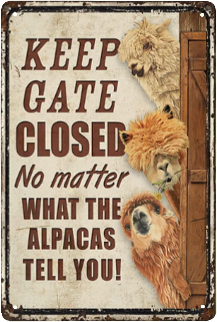 Amazon.com: StickerPirate Alpaca Lovers Parking Only 8" x 12" Metal ...