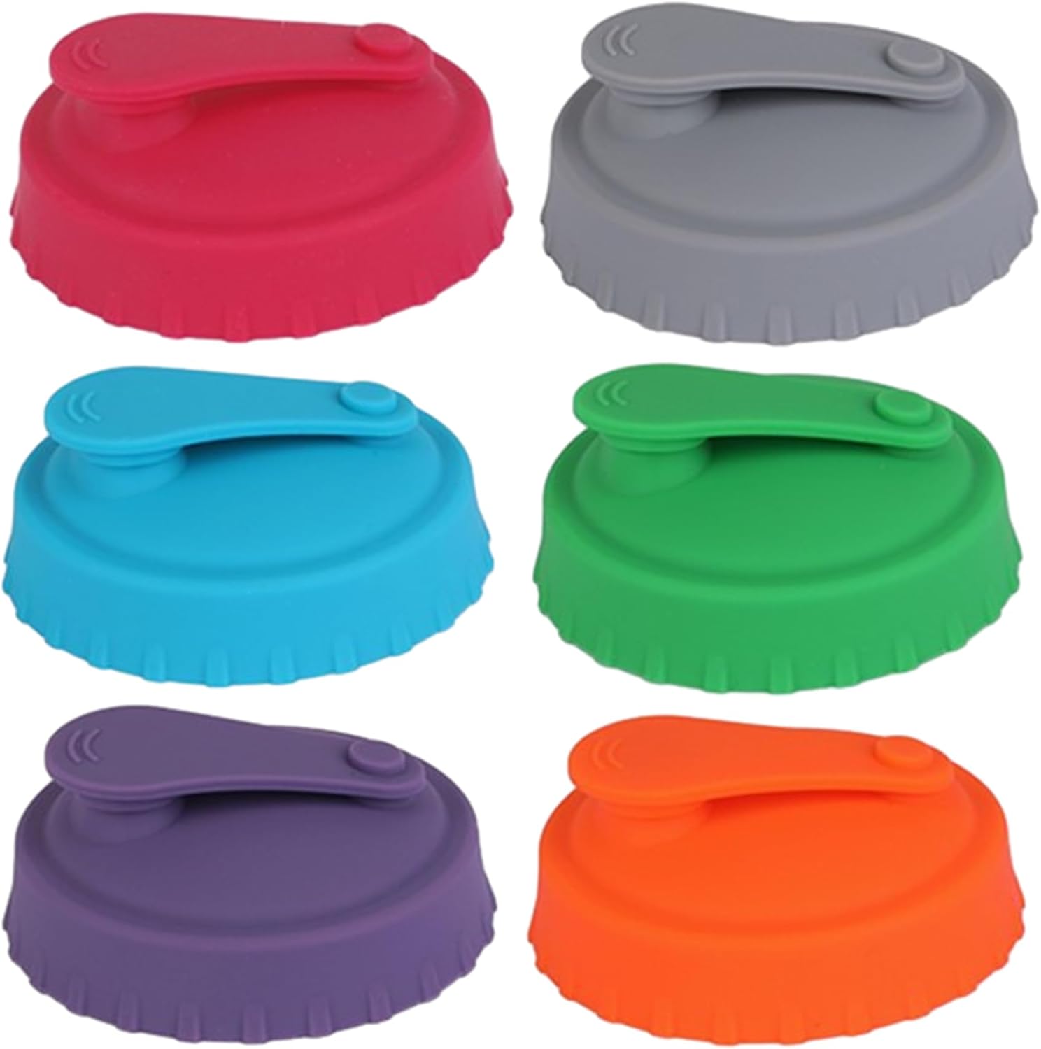 6Pcs Silicone Drink Can Covers,Reusable Coke Can Lids for Fizzy Drinks ...