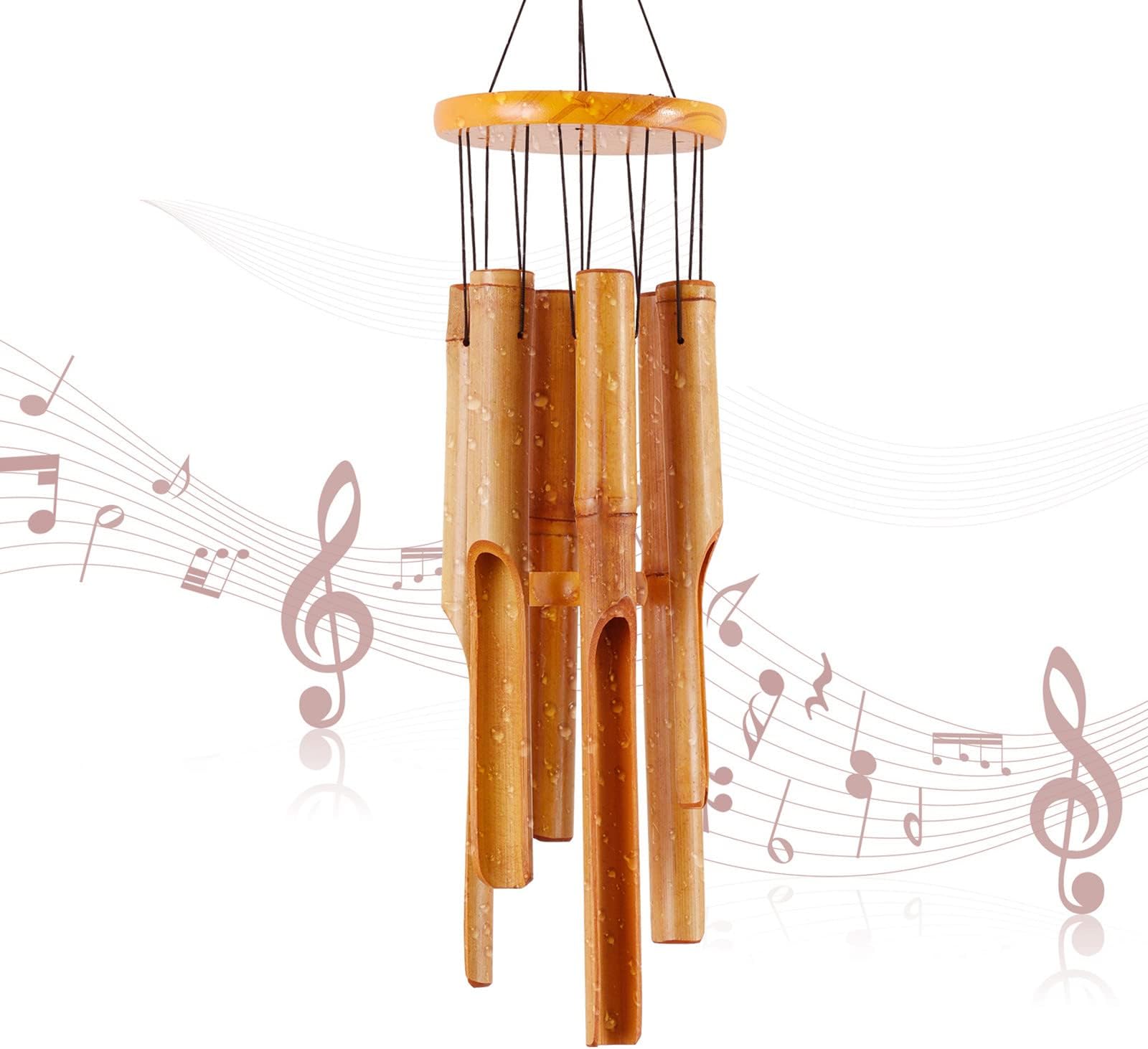 Amazon.com : Ankinte Bamboo Wind Chime Outdoor, 6 Small Bamboo Bell ...