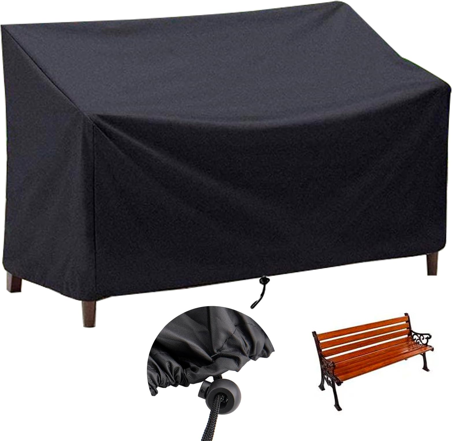 Amazon.com: ConPus Waterproof Outdoor Bench Cover,Patio Seat Cover ...