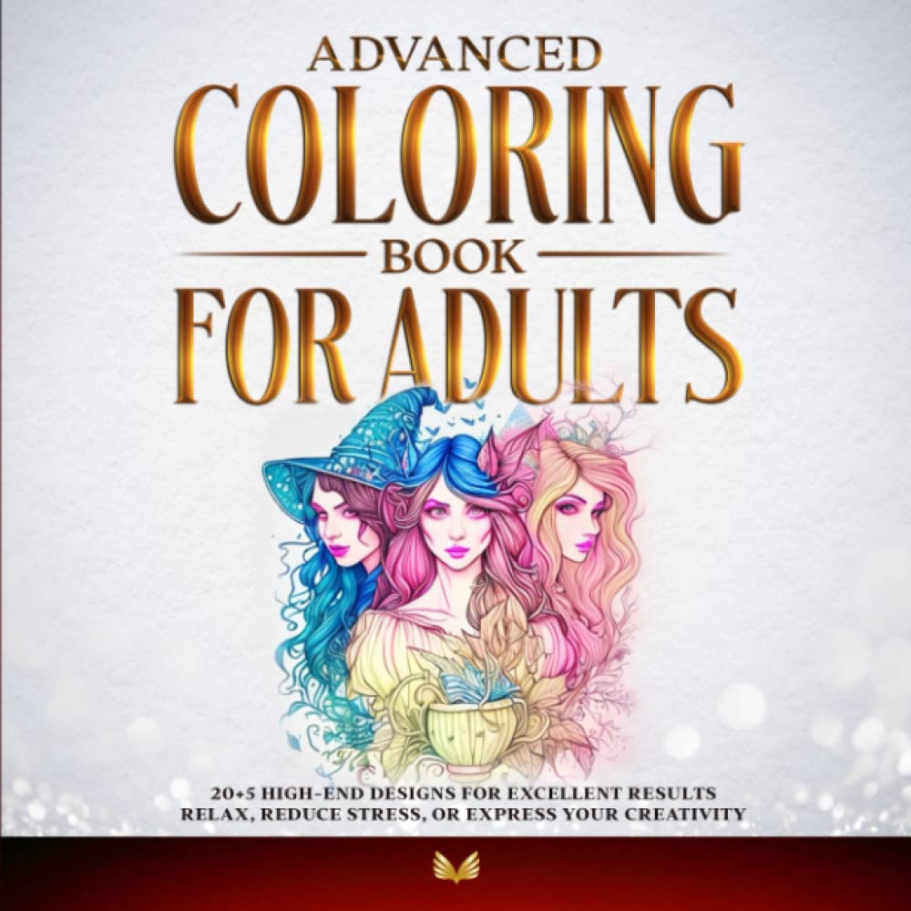 Amazon.com: Advanced Coloring Book for Adults: 20+5 high-end designs ...