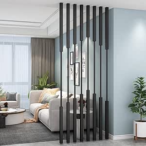Amazon.com: 8 Pcs Adjustable Metal Room Divider Privacy Screens ...