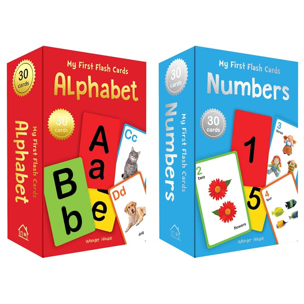 Buy Wonder House Books Pack Of Alphabet And Numbers Flash Cards For ...