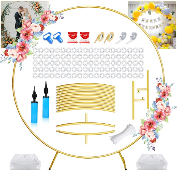 Buy Circle Balloon Arch Frame, Round Backdrop Stand for Wedding Party ...