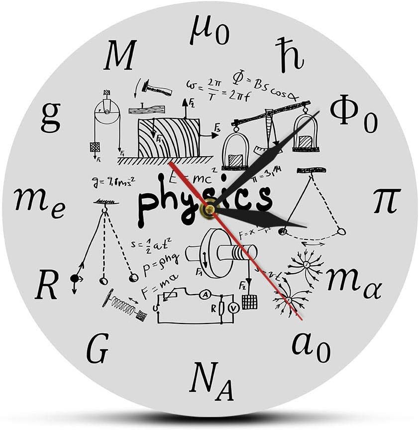 yuandd Science Art Physics Wall Clock Mathematical Equations Wall Clock ...