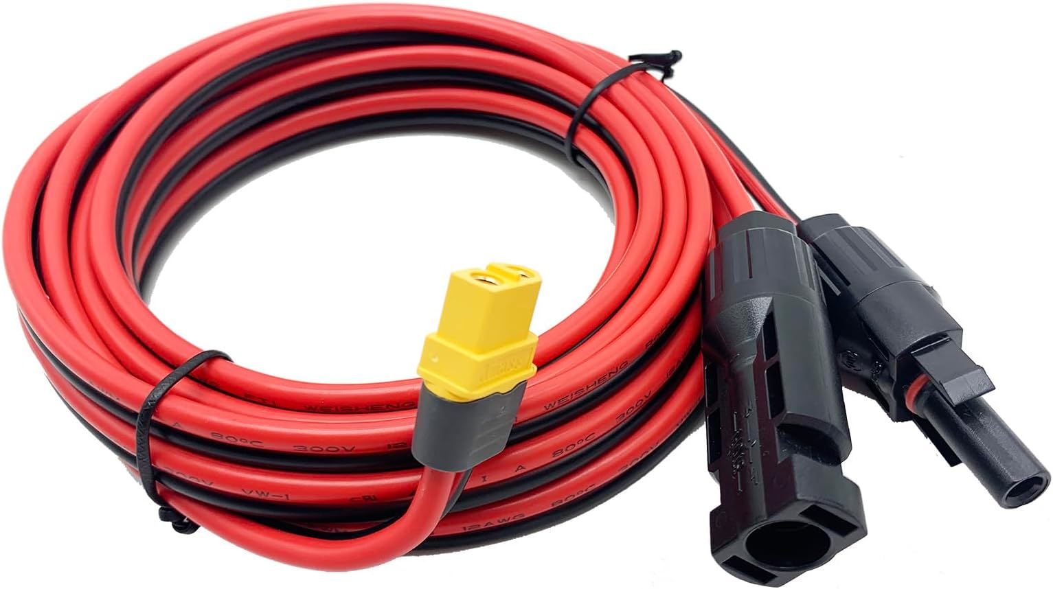 Amazon.co.jp: WBGADAM 3M mc4 xt60 ケーブル メス 12AWG 延長ケーブル、ポータブル発電所、ソーラー発電機用 、 MC4からXT60ポート から 対応 変換 ...