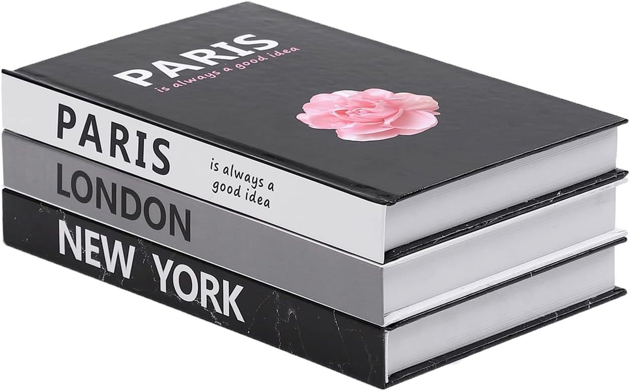 Amazon.com: Decorative Books for Home - Shelf Decor Accents - Set of 3 ...