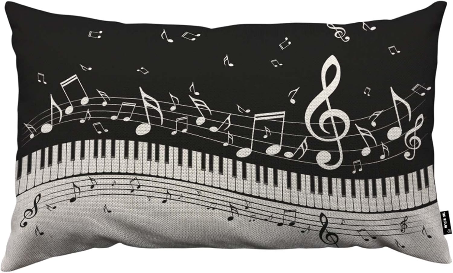 Amazon.com: TKS MITLAN Piano Keys with Musical Notes Pillow Covers ...
