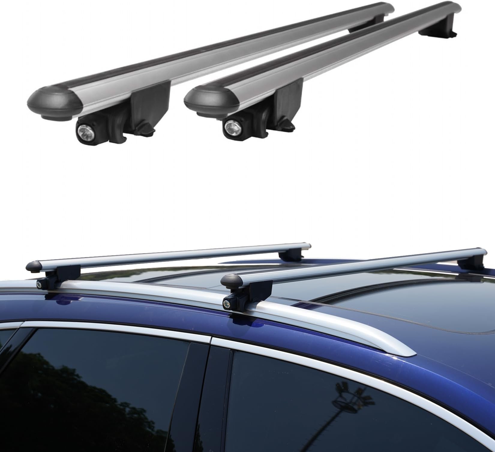 Amazon.com: Catch USA Universal 48” Aluminum Cross Bars Roof Racks Fits ...