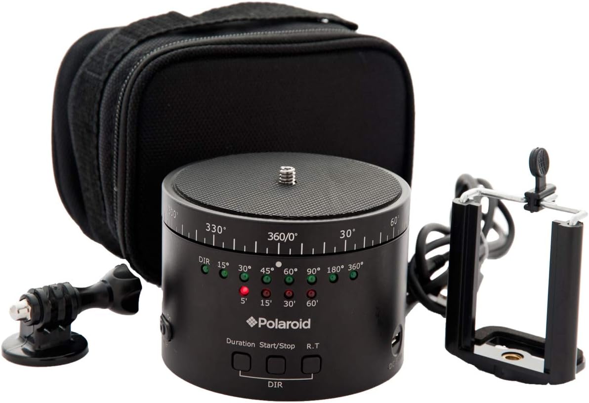 Polaroid Electronic Panorama Ball Head for GoPros, Smartphones, Digital ...