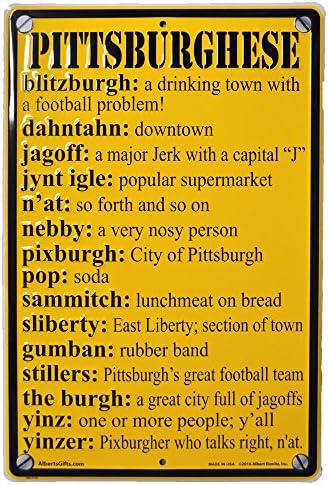 Amazon.com: LINStore Pittsburgh, PA City Sign Rustic Vintage Metal Art ...