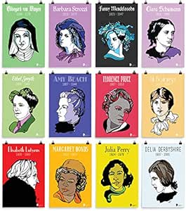 Amazon.com: Music Theory Examples by Women Set of 12 Female Composer ...