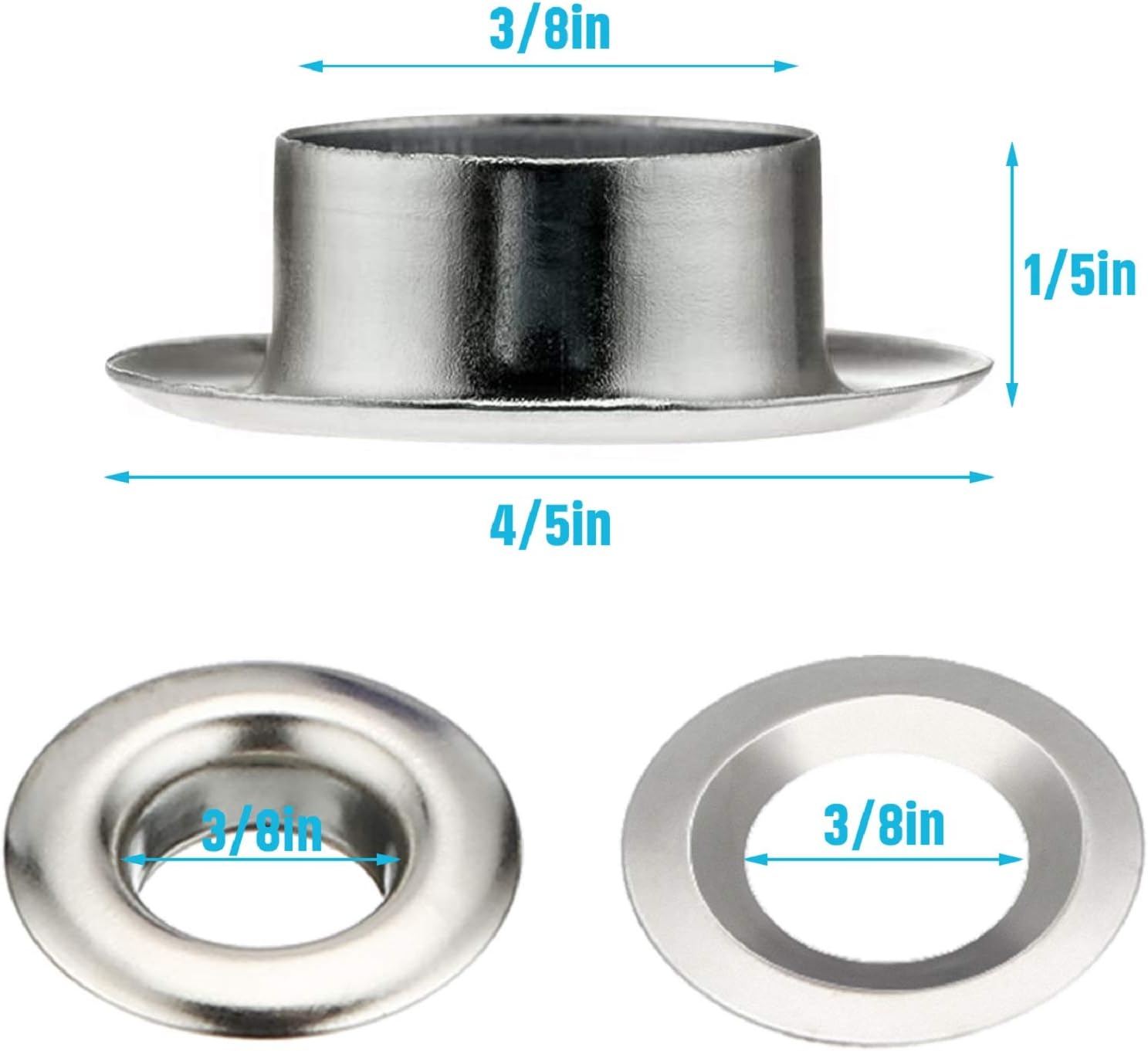 Pangda Grommet Tool Kit, Grommet Setting Tool and 100 Sets Grommets ...