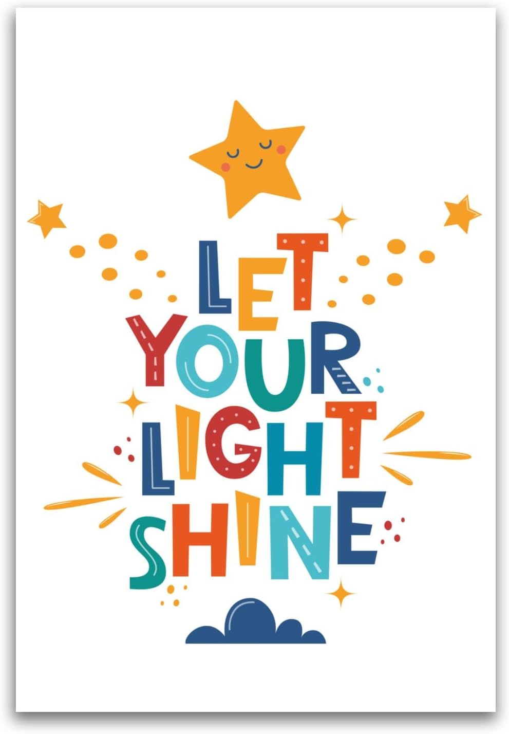 Amazon.com: Let Your Light Shine Poster - 12 x 18 Inch Unframed ...