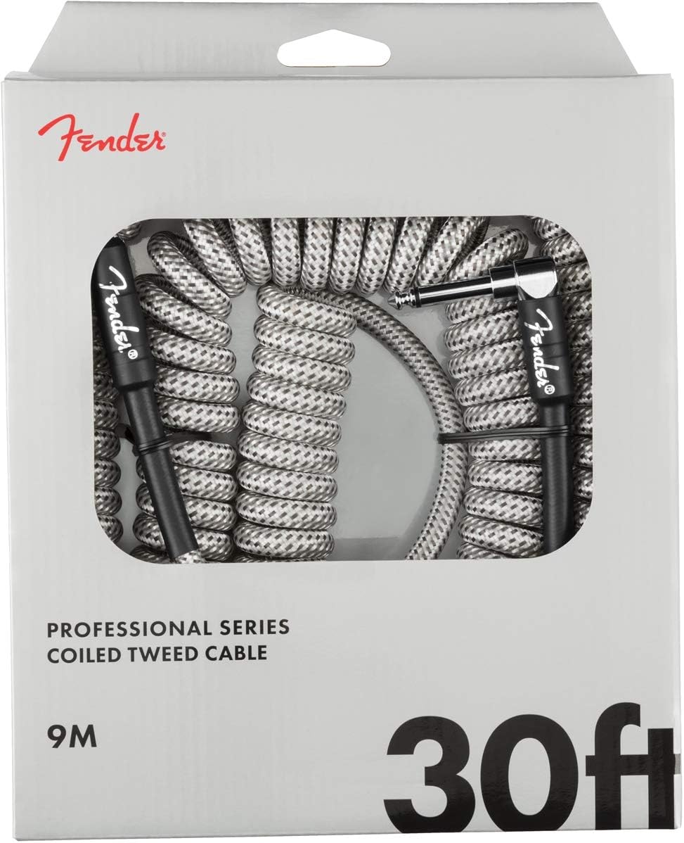 Amazon.com: Fender Professional Series Tweed Coiled Instrument Cable ...