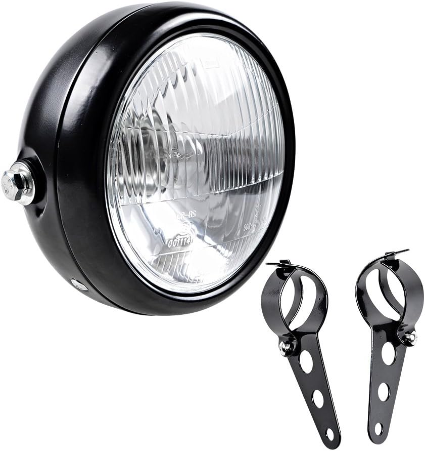 Amazon.com: DKMOTORK 0012 Front Motorcycle Led Headlight Vintage Retro ...