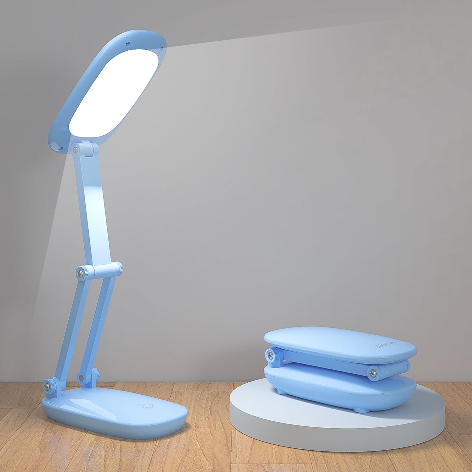 Akejrym LED Desk Lamp for Office Home & Battery Operated Lamp ...