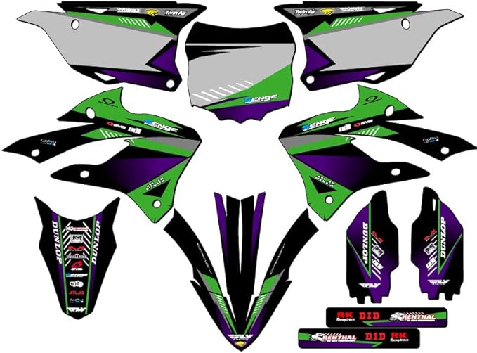Amazon.com: 2022-2025 KX 112 Surge Green Senge Graphics Complete Kit ...