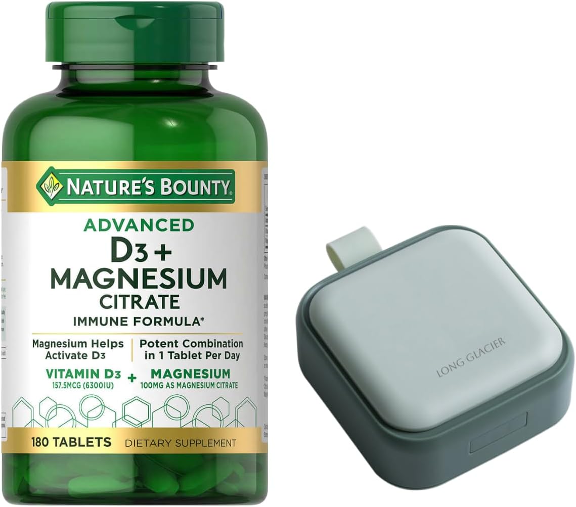Amazon.com: Nature's Bounty Advanced Vitamin D3 with Magnesium Citrate ...