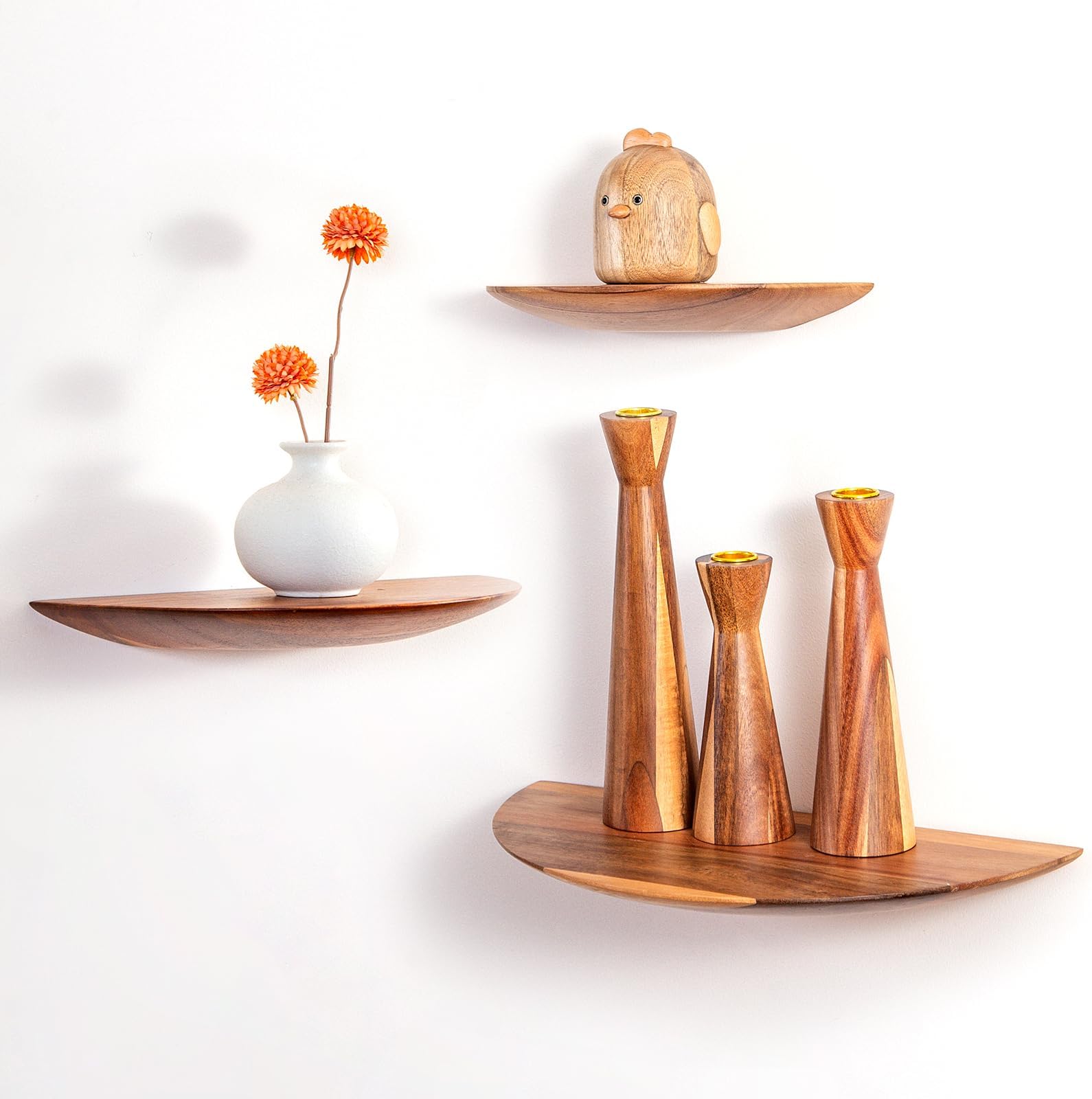 Amazon.com: 2 Pack Floating Shelves for Wall, Rustic Wood Shelves, Wall ...