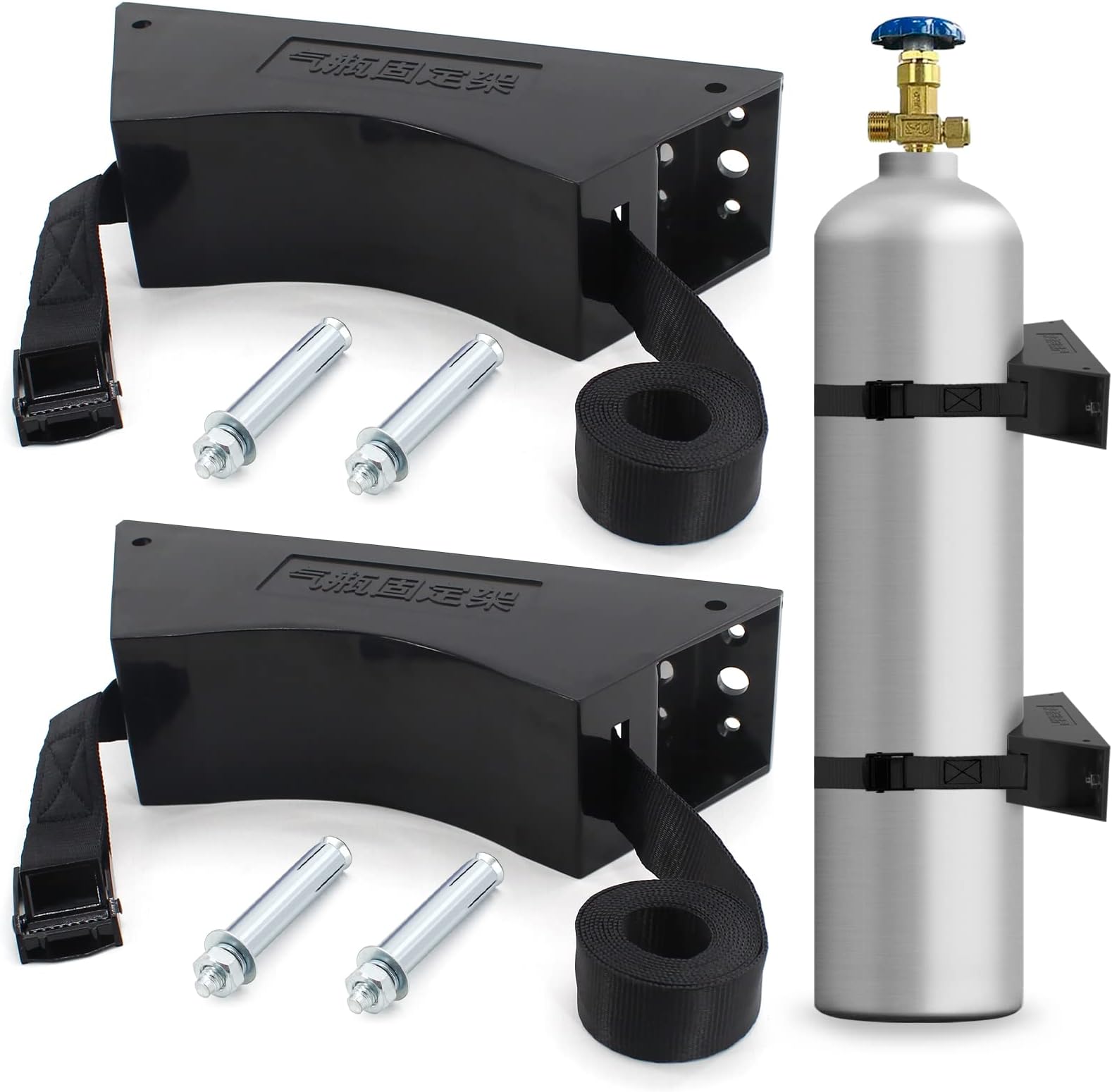 Amazon.com: Cylinder Wall Mounted Bracket，Gas Cylinder Holder Wall ...