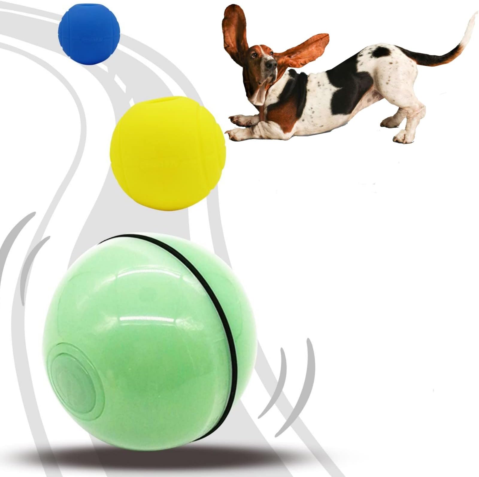 Pet Supplies : Active Rolling Ball - 2023 New Self Automatic Rolling Ball Dog ＆ Cat Toys Set ...