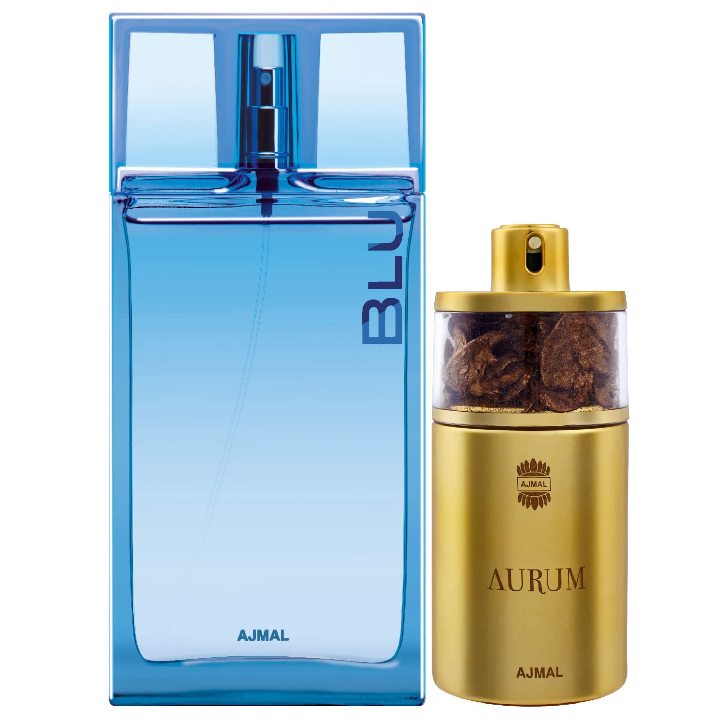 Ajmal Blu EDP Aquatic Woody Perfume 90ml for Men and Aurum EDP Fruity ...